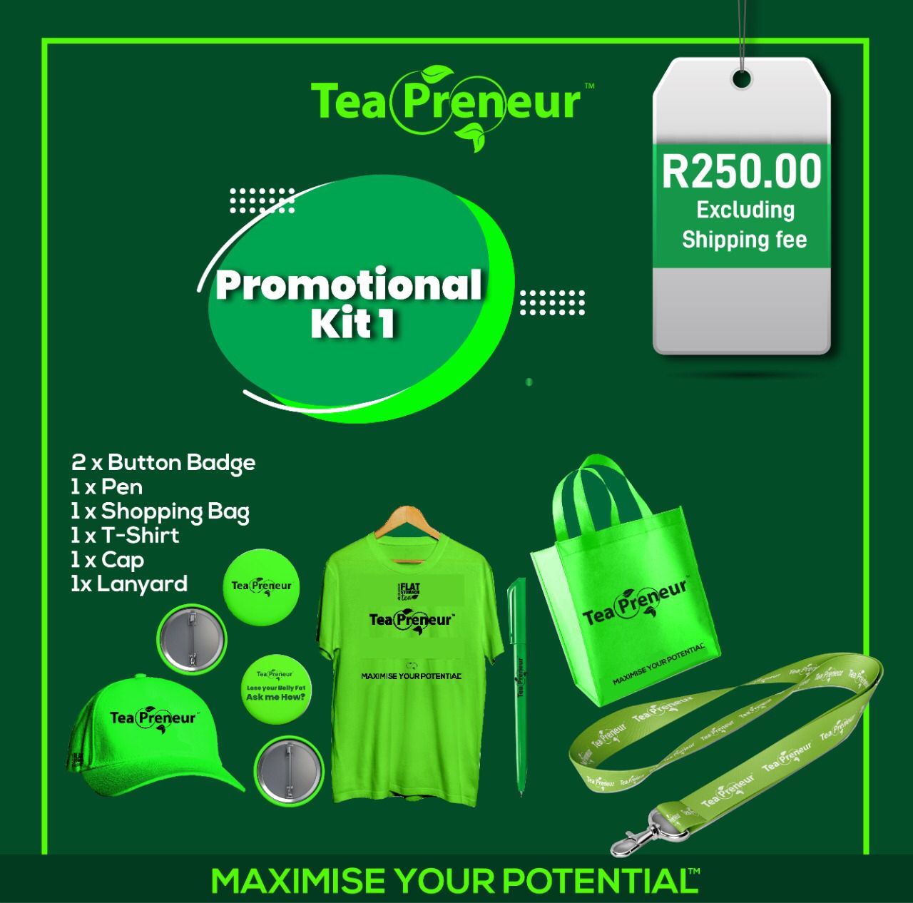 Promotional Kit 1 - Green | Teapreneur MLM